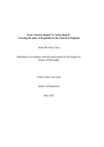 From ‘mission-shaped’ to ‘Jesus-shaped’: Locating the place of ...