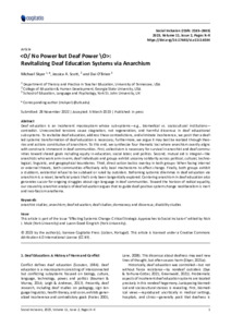 : Revitalizing Deaf Education Systems via Anarchism - Research at York ...